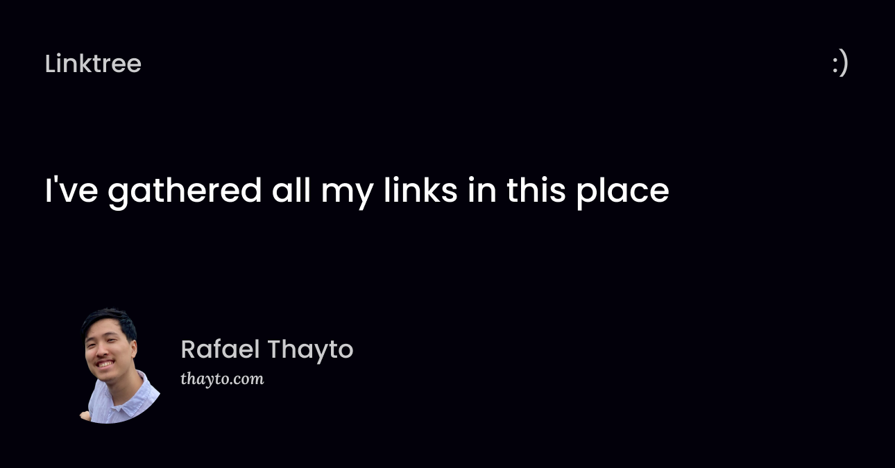Rafael Thayto - Linktree